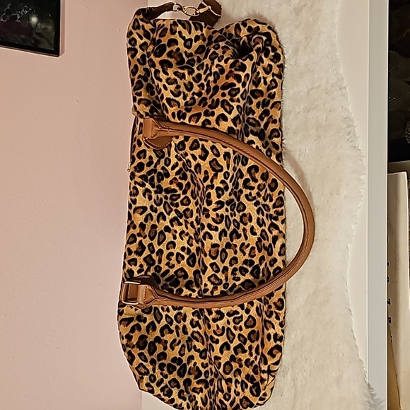 Bags | Fuzzy Animal Print Duffle Bag | Poshmark